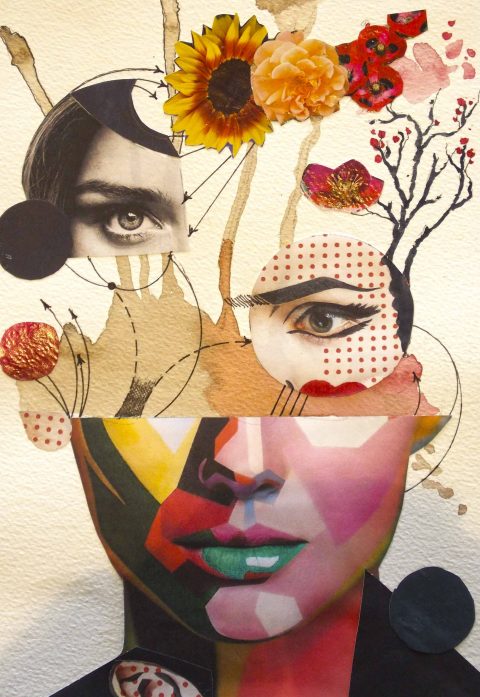 inspirational collage work - beginners artclass merseyside